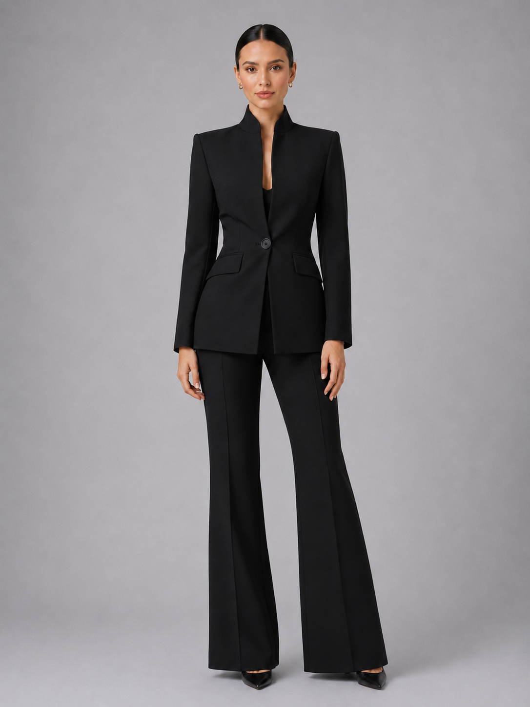 Women's Two Piece Blazer Set Wide Leg Trousers – Felorro