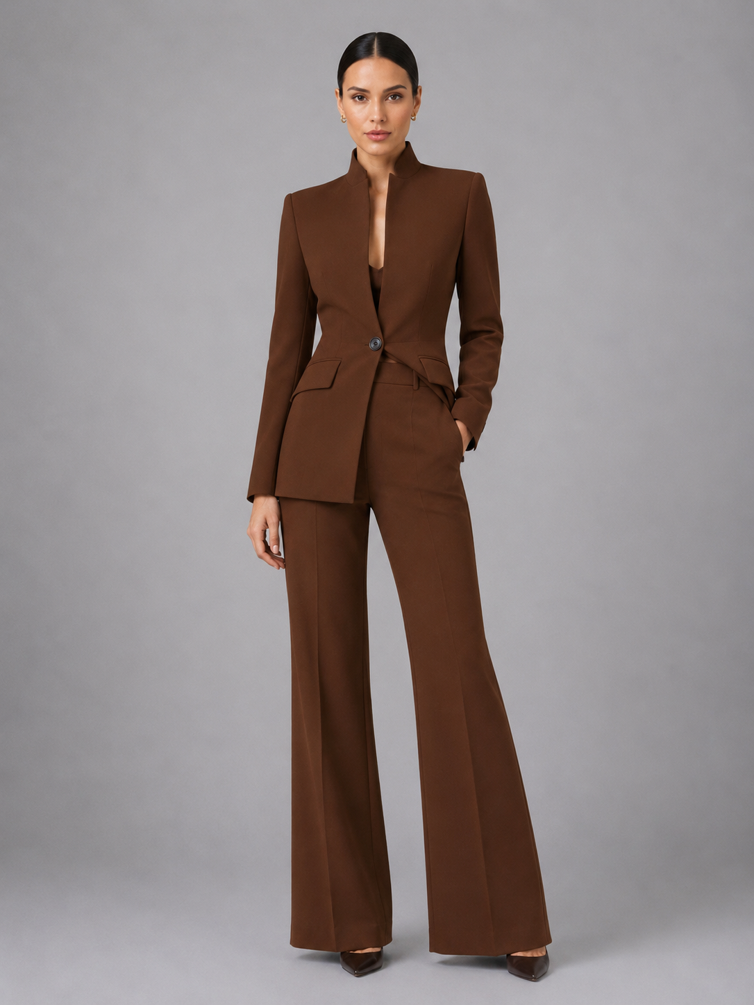 Women's Two Piece Blazer Set Wide Leg Trousers – Felorro